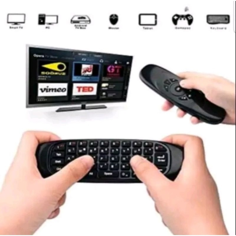 Jual Remote TV + Keyboard + Mouse Wireless Tanpa Kabel | Shopee Indonesia