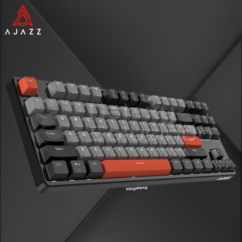 Jual Ajazz AK871 Black Grey Dual Mode Mechanical Gaming Keyboard - Red ...