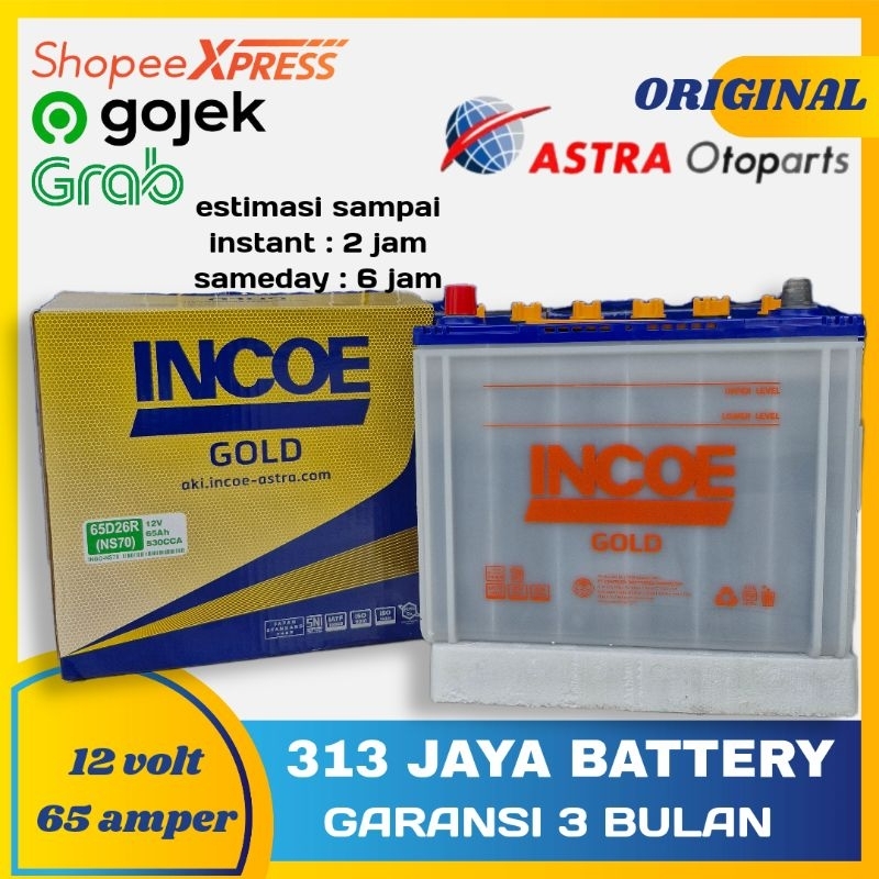 Jual Aki Incoe gold 65D26R NS70 (65amper) Original Astra Otoparts HINO 500 FG235TI | Shopee ...