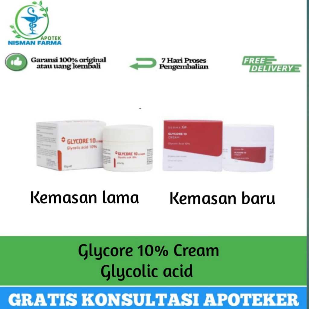 Jual GLYCORE 10% CREAM 10 GR MENYAMARKAN KULIT GELAP | Shopee Indonesia