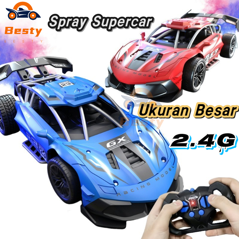 Jual Besty 2.4G Rc Supercar Semprot Drift Rc Spray Mobil 1: 18 Rc Mobil ...