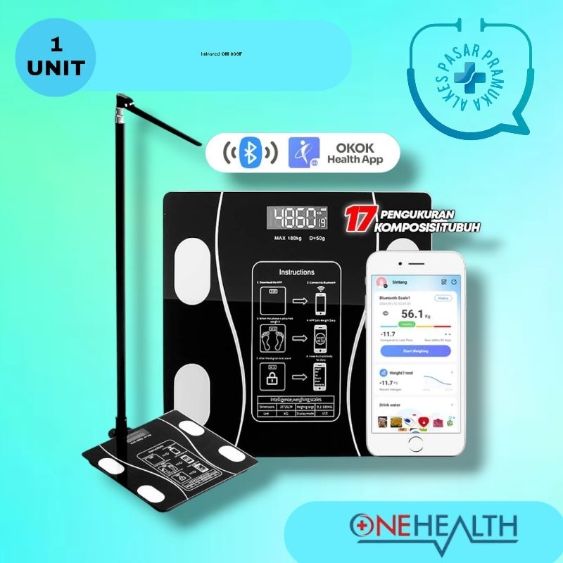 Jual OneHealth Pengukuran Komposisi Tubuh OneHealth RGZ-100 Timbangan Digital + Pengukur Tinggi ...