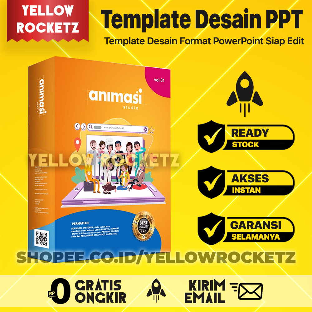 Jual ANIMASI STUDIO Templates Video Animasi PPT & 1000+ Asset ...