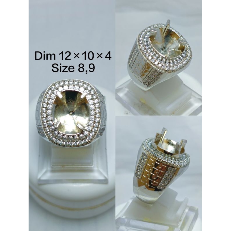 Jual Ring cincin/emban alpaka super microsetting full zirkon/diamond ...