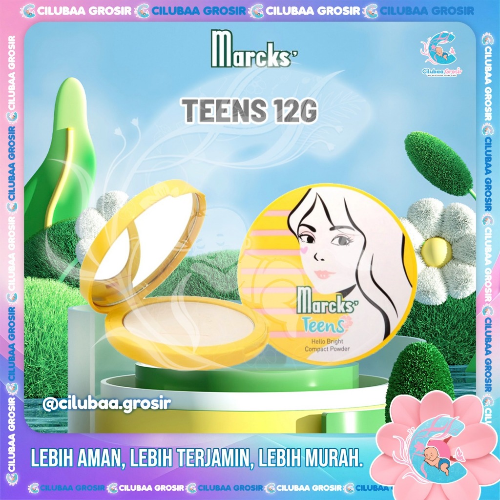 Jual Marcks Teens Compact Powder Padat 12gr || Healthy Glow Finish Look ...