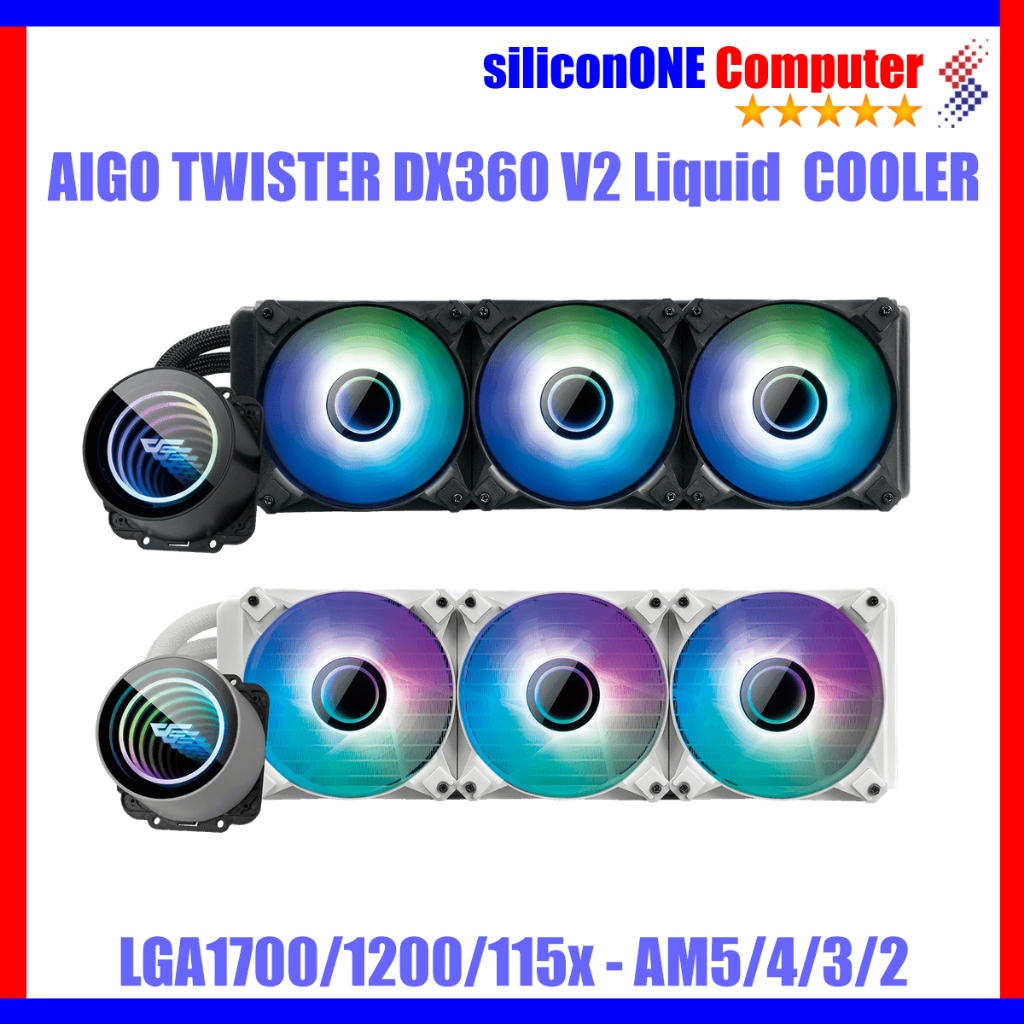 Jual AIGO Twister DX360 ARGB DX-360 Liquid AIO Black / White Darkflash | Shopee Indonesia