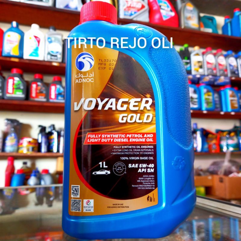 Jual ADNOC VOYAGER GOLD 5W - 40 FULLY SYNTHETIC 1L | Shopee Indonesia