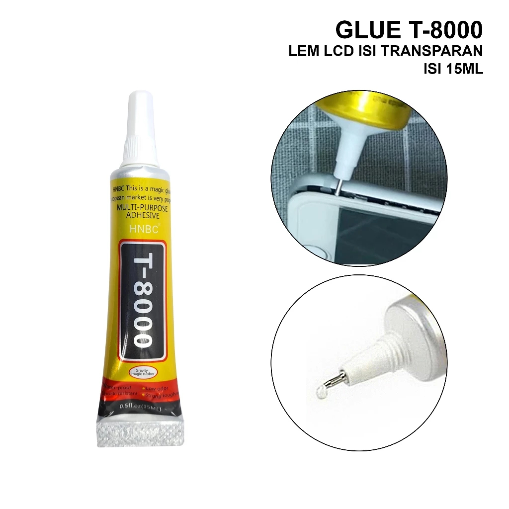 Jual LEM LCD TOUCHSCREEN T-8000 15ML LEM CASING LEM LCD HEADPHONE ...