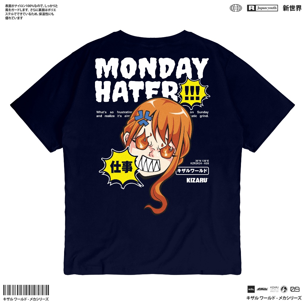 Jual KIZARU Kaos Anime NAMI HATES MONDAY | Shopee Indonesia