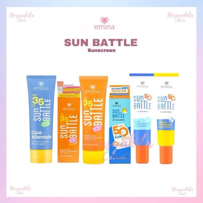 Jual Emina Sun Battle Sunscreen Series - Sunblock | Sun Protection SPF ...