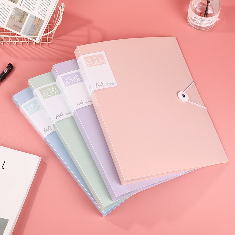 Jual Display Book / Map File Dokumen A4 30 Halaman Warna Pastel Clear ...
