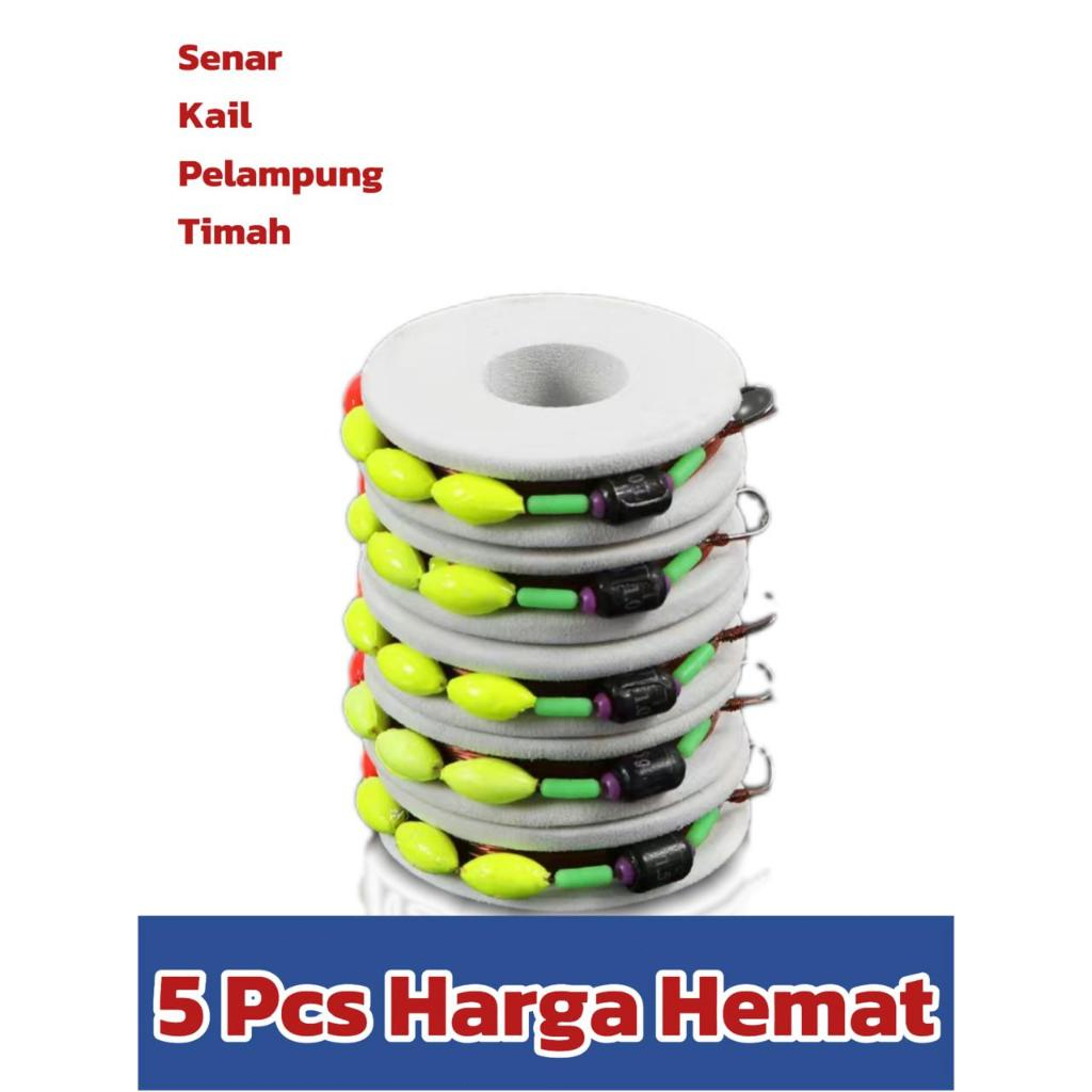 Jual Senar kail pancing Murah 5 Pcs Senar kail set lengkap Tali Pancing ...