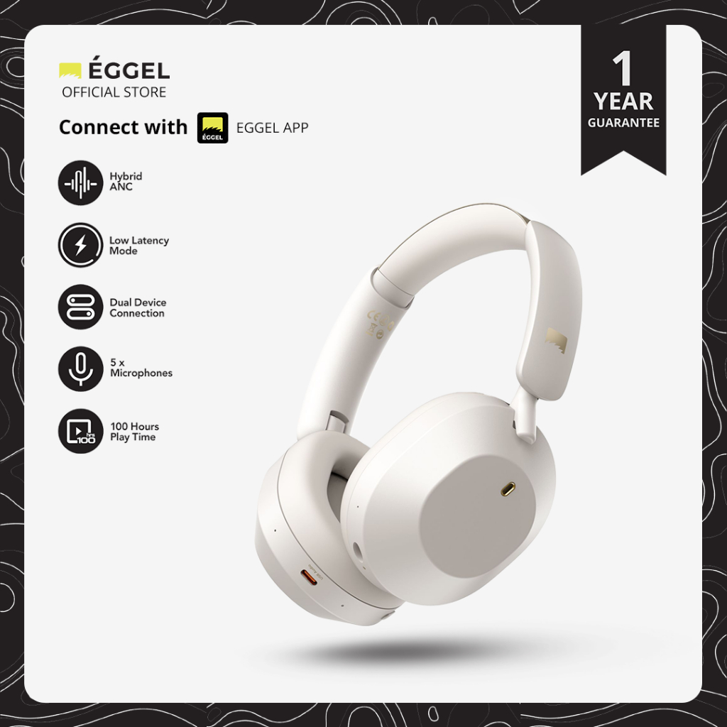 Jual Eggel Live 2 Hybrid ANC + ENC Over Ear Wireless Bluetooth ...