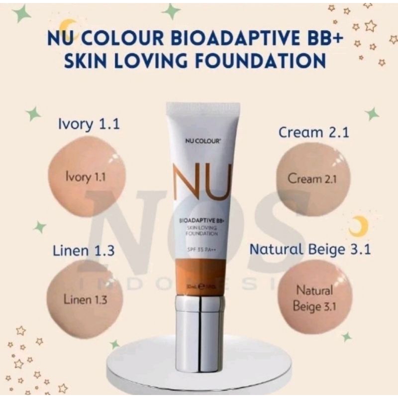 Jual bioadaptive bb - nu color - skin loving foundation ( ivory - linen ...