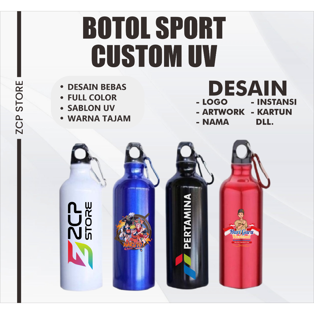 Jual Botol Sport Custom UV Desain I Tumbler Custom I Botol Sport ...