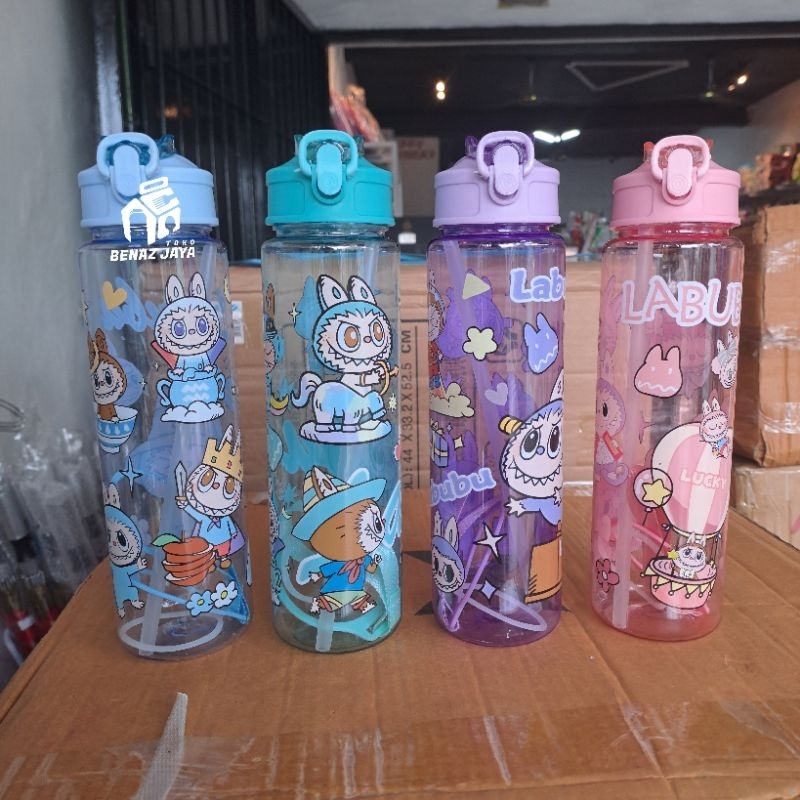 Jual BOTOL LABUBU TALI / BOTOL MINUM ANAK KARAKTER LABUBU TERBARU 900ML | Shopee Indonesia