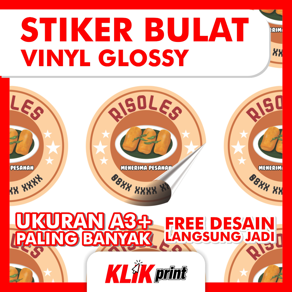 Jual Stiker Kemasan Cutting | Stiker Vinyl Glossy Cutting | Label ...