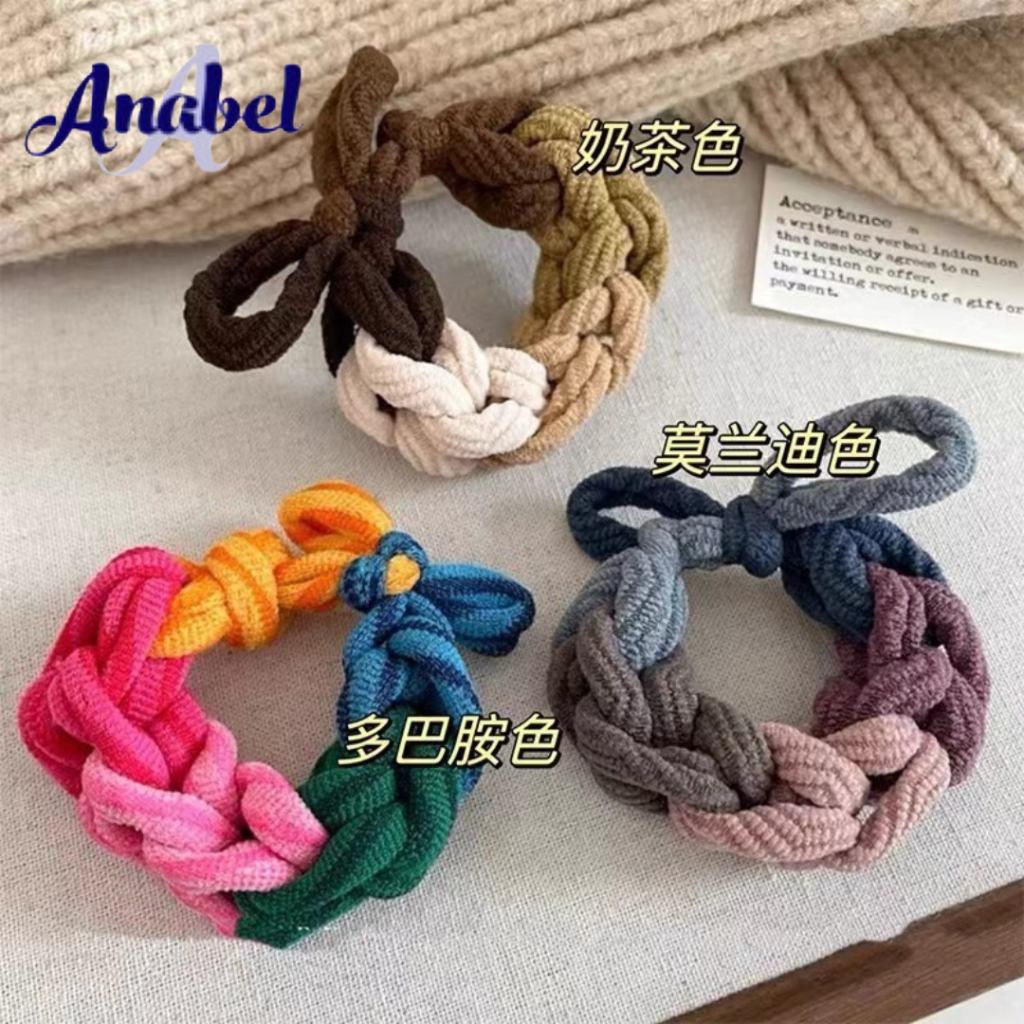 Jual Ikat Rambut Pita Kepang / Tali Rambut Bahan Woll Model Korean ...