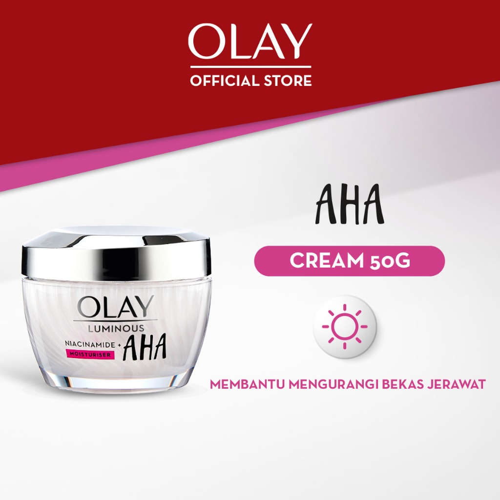 Jual Olay Luminous Niacinamide AHA Cream Skincare Brightening 50gr ...