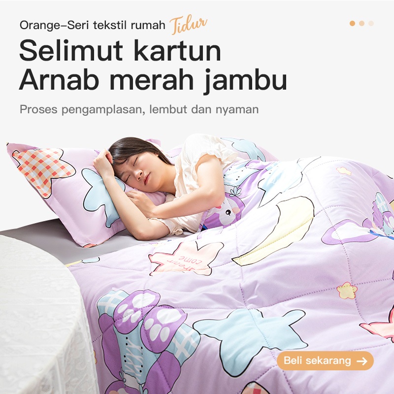 Jual Love Bedcover Selimut Tipis Motif Kartun StellaLou Snoopy Panda ...