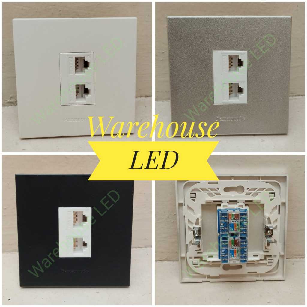 Jual Modul Saklar 2 Data Cat6 RJ45 + Frame Panasonic Style/Outlet Putih ...