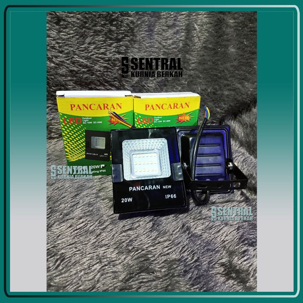 Jual Lampu Sorot Led 20 Watt Cahaya Putih Pancaran / Lampu Tembak Flood Light Outdoor Taman ...