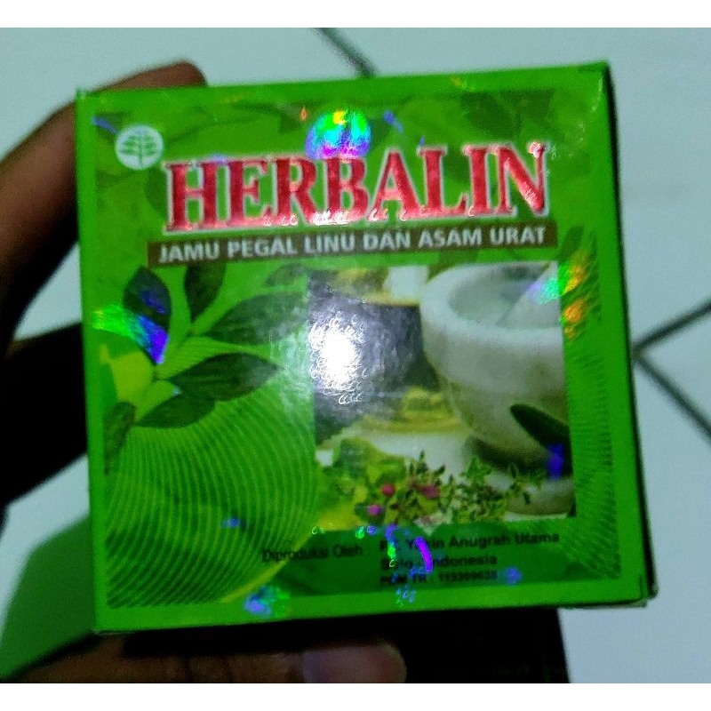 Jual Herbalin Jamu Pegal Linu dan Asam Urat kapsul 100% original ...