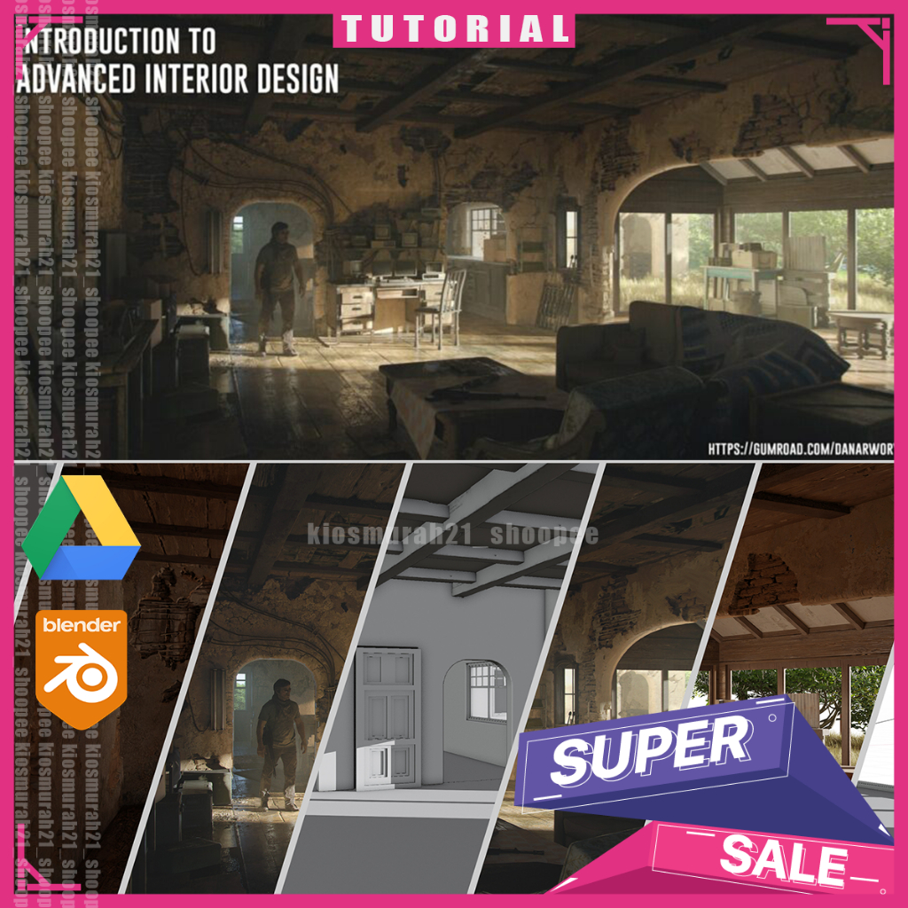Jual Blender 3D - Introduction to ADVANCED INTERIOR DESIGN 3D Blender Tutorial | Shopee Indonesia