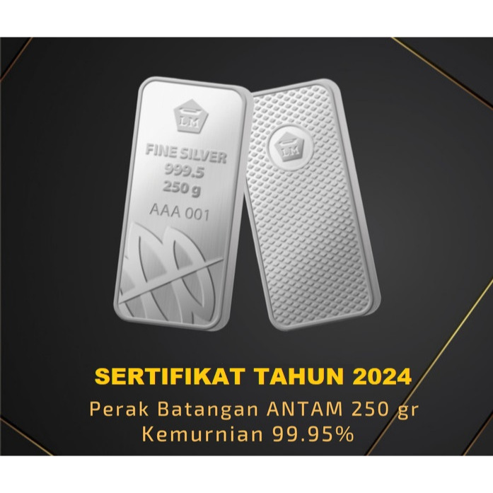 Jual Logam Mulia Perak Batangan Antam 250 gram | Shopee Indonesia