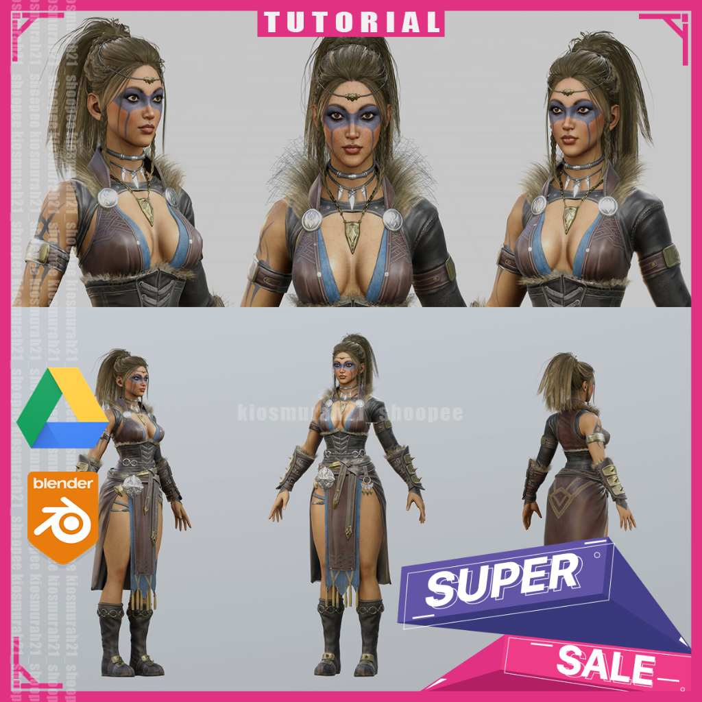 Jual Blender 3D - Blender - Game Ready Character Modeling 3D Blender Tutorial | Shopee Indonesia