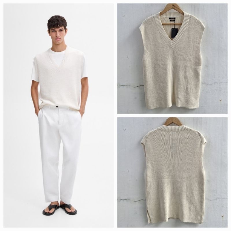 Jual MASSIMO DUTTI VEST V NECK KNIT ROMPI BARU ASLI ORIGINAL | Shopee ...