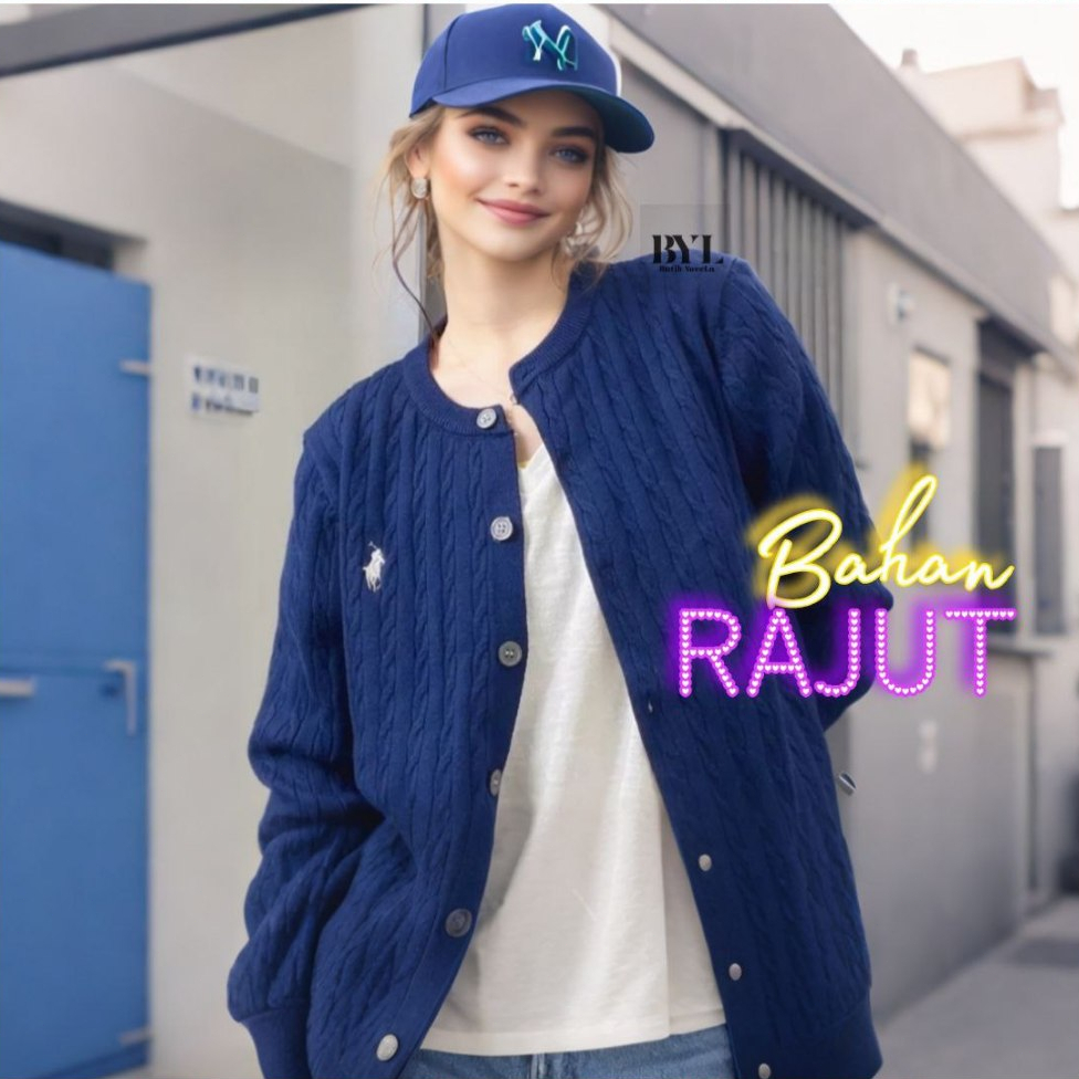 Jual BYL Sweater Rajut Knit Atasan Wanita premium Logo bordir jaket ...