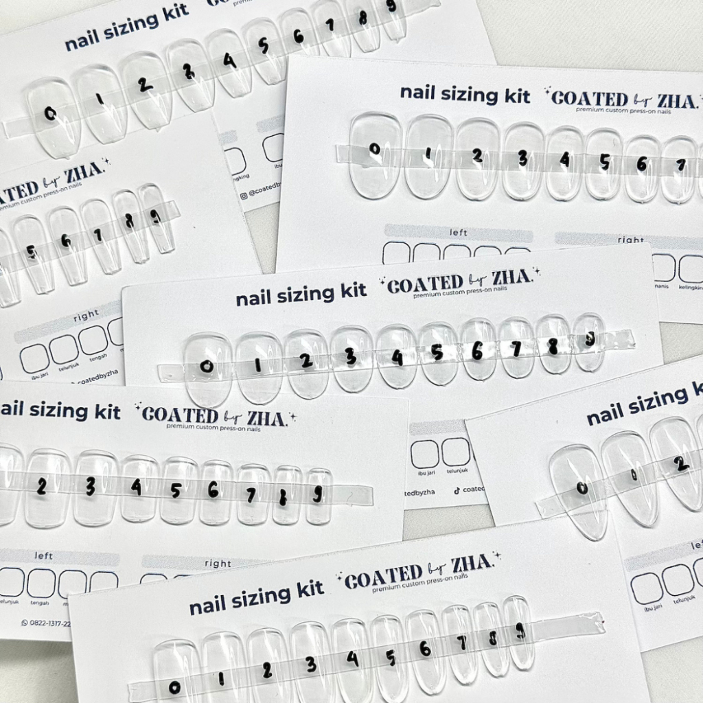 Jual Nail Sizing Kit for Press-On Nails by coatedbyzha | Fake Nail ...