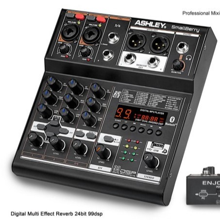 Jual Mixer USB Recording ASHLEY 4 Channel SMALLBERRY Digital Efek Reverb Original | Shopee Indonesia
