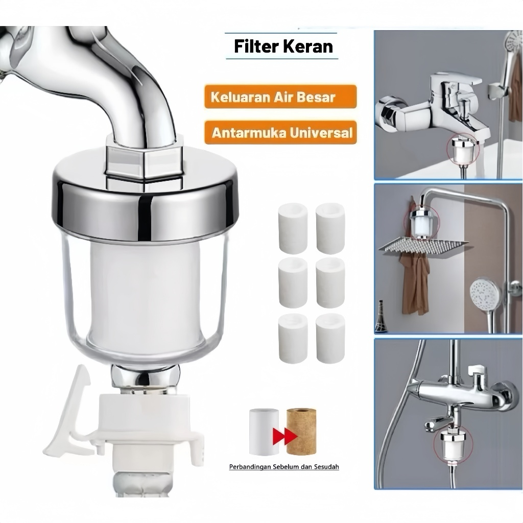Jual 【Ready COD】Filter Keran Air Universal Bahan Katun PP 1/2 Inch ...