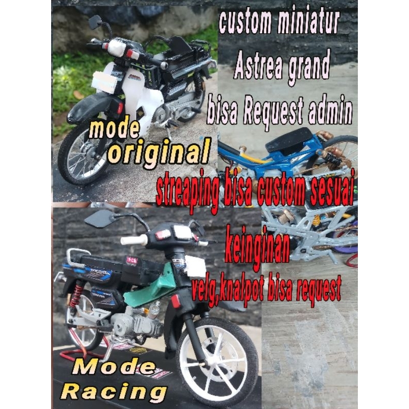 Jual miniatur Honda Astrea grand bisa custom sesuai motor kesayangan ...