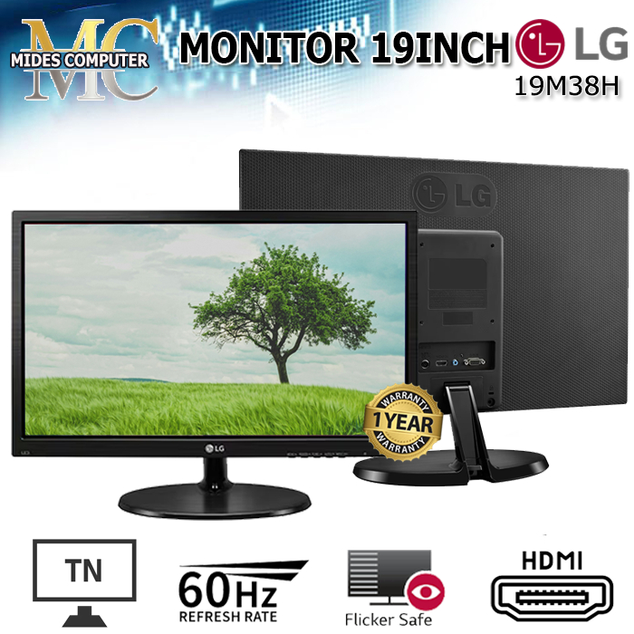 Jual Monitor LG 19Inch / Monitor 19Inch LG 19M38H | Shopee Indonesia