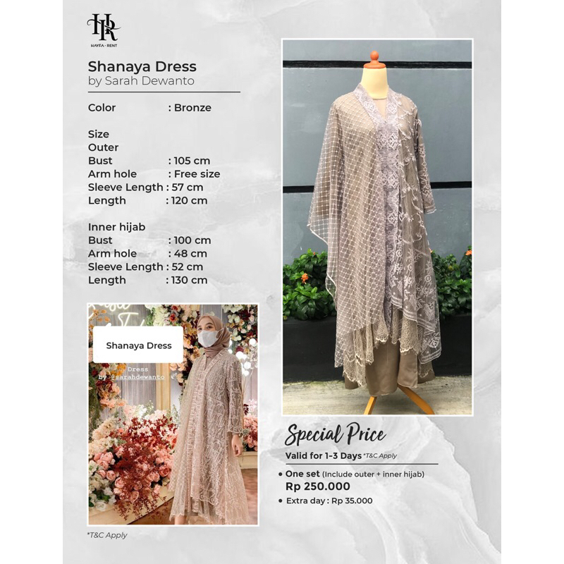 Jual SEWA DRESS SHANAYA BY SARAH DEWANTO | Shopee Indonesia
