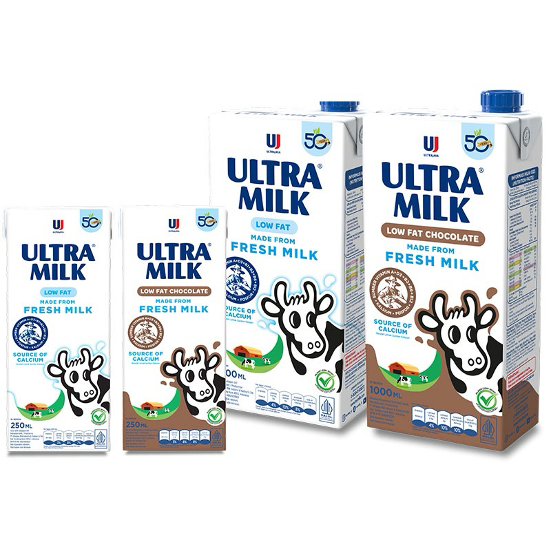 Jual Susu UHT ULTRA MILK LOW FAT 250ml 1dus isi 24pcs | Shopee Indonesia