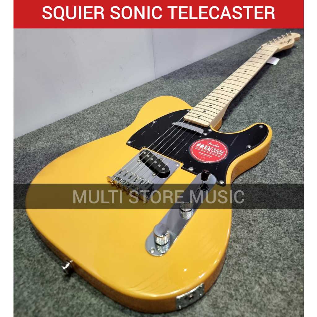 Jual Gitar Elektrik - Squier Sonic Telecaster - BTB Butterscotch Blonde - BK Black - CAB - Red ...