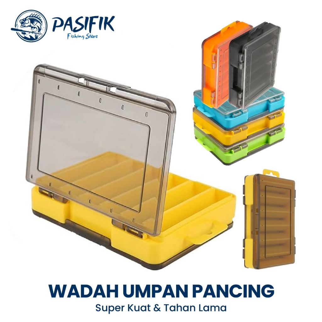 Jual Terlaris!! Kotak Umpan Dua Sisi Double Side Lure Box untuk Umpan Minnow 12 Slot Mini Kotak ...