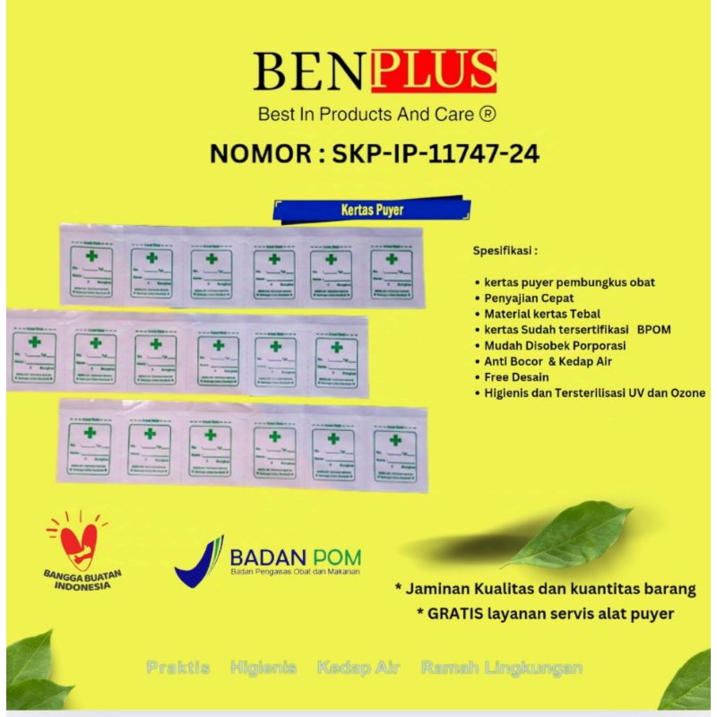 Jual kertas puyer press obat etiket 1200 pcs | Shopee Indonesia