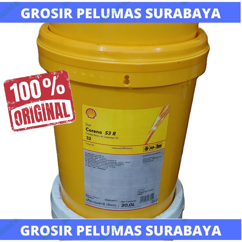Jual Original Oli Kompresor udara Air Compressor rotary oil Shell ...