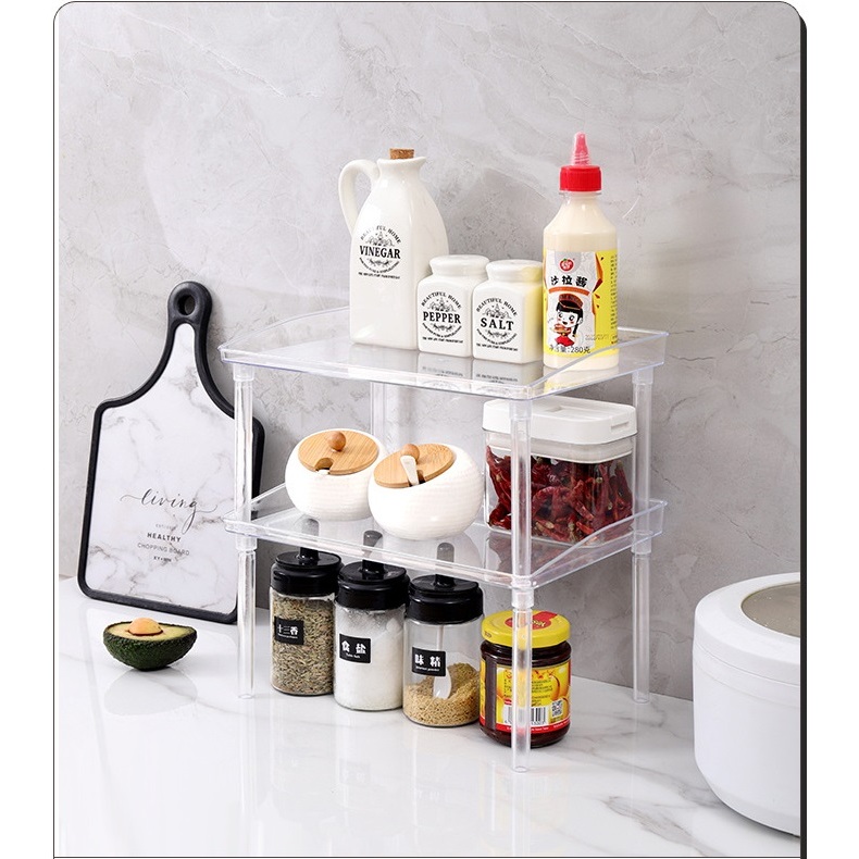 Jual Rak Lipat Transparan Bening Serba Guna Aesthetic Rak Dapur Rak ...