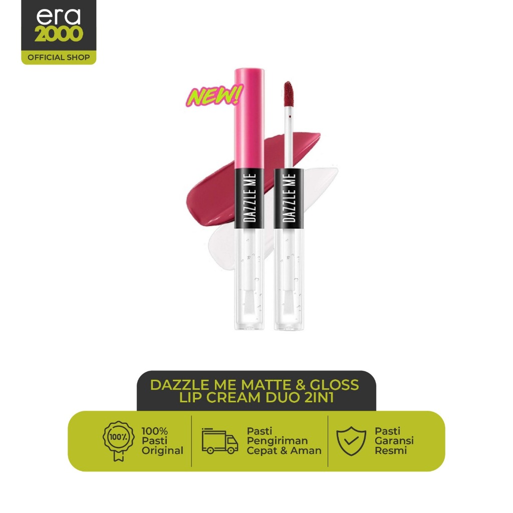 Jual Era 2000 - DAZZLE ME Matte & Gloss Lip Cream Duo 2in1 Lip Cream for Matte And Glossy Finish ...