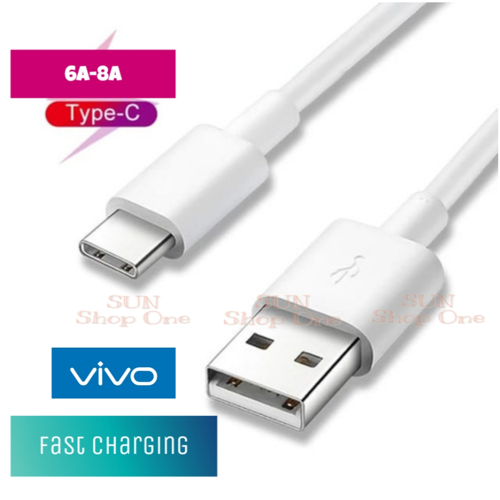 Jual Kabel Data Vivo Type C Original Fast Charging 6A 8A 3A 2A | Shopee ...