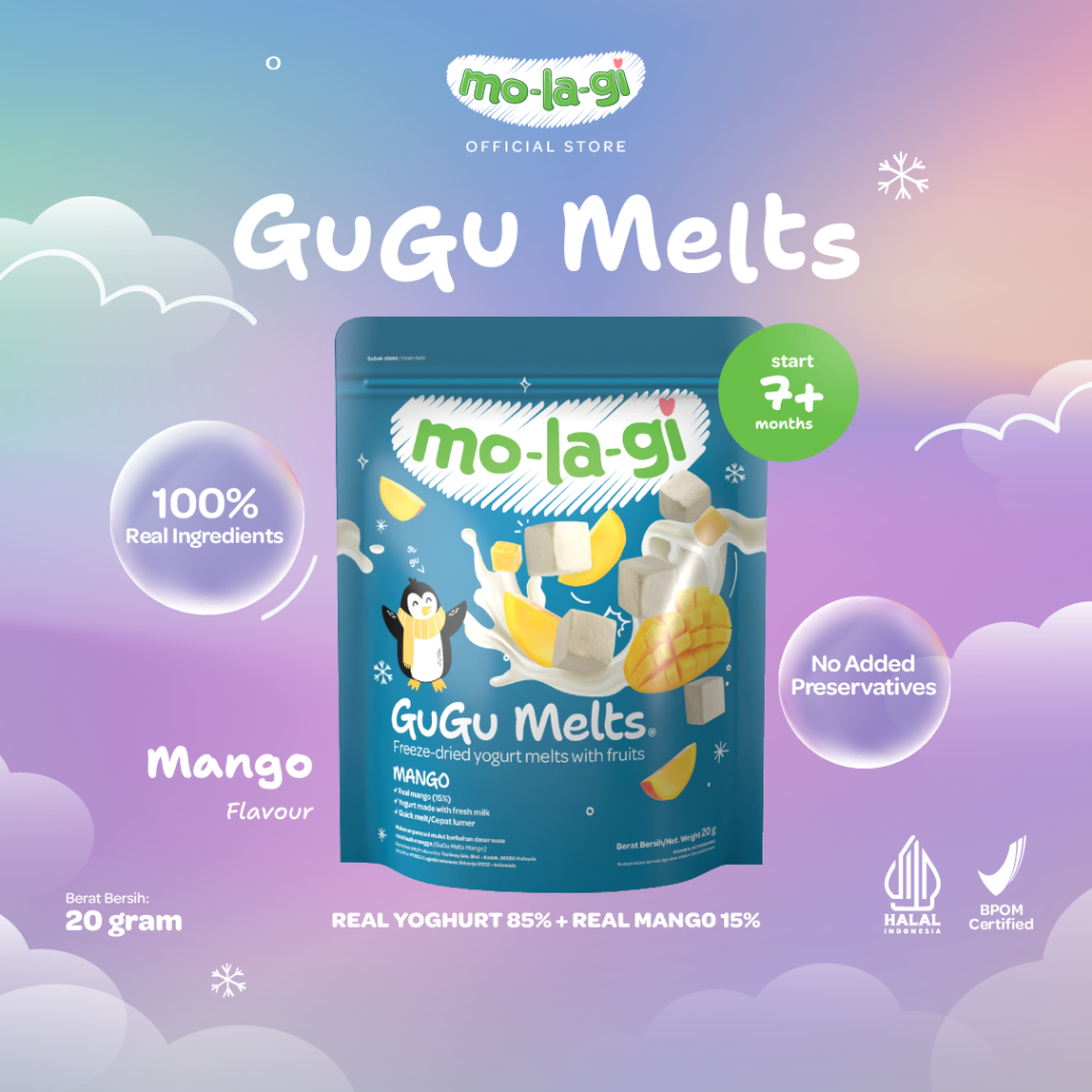 Jual Molagi - Gugu Melts Mango 20gr - Snack Sehat Anak - Kombinasi ...