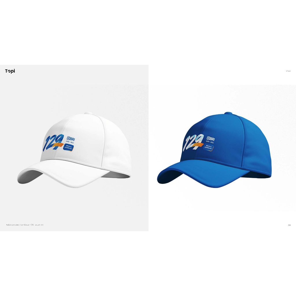 Jual topi full kain hut Bank BRI bak rakyat indonesia | Shopee Indonesia
