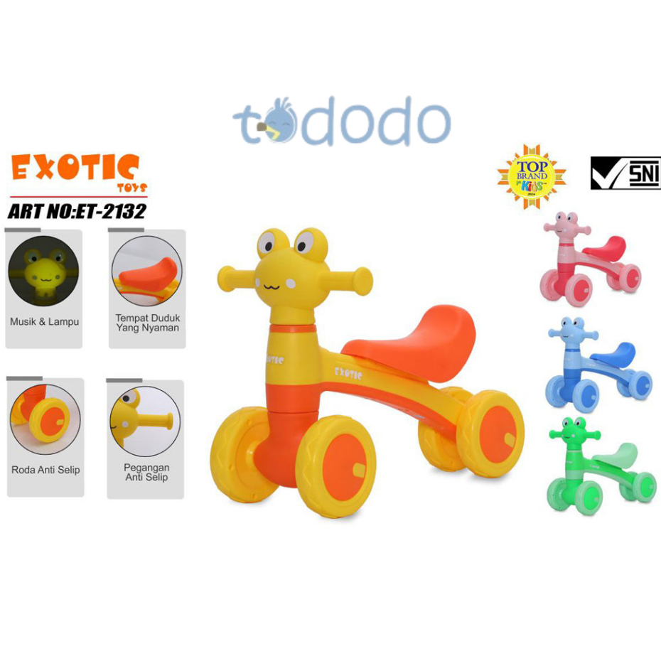 Jual Sepeda Anak Roda 4 RIDE ON EXOTIC ET-2132 (KODOK) | Shopee Indonesia