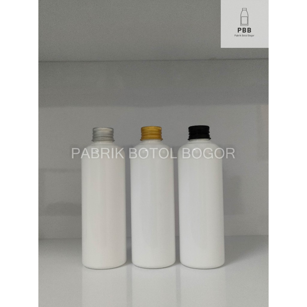 Jual PBB - Botol Br 250 Ml Putih Screw Ulir Almunium Gold Silver Hitam 250Ml Pet | Shopee Indonesia